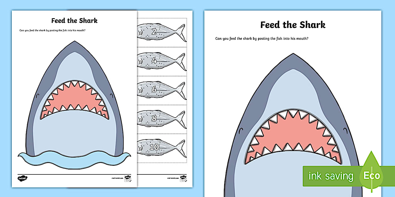 Editable Feed the Shark Worksheet (Hecho por educadores)