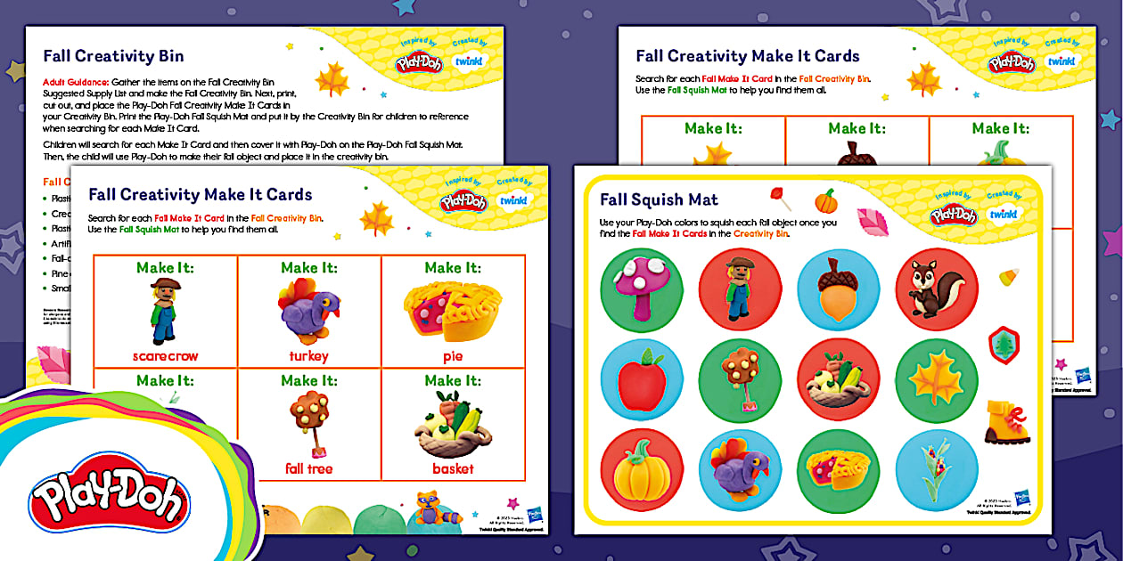 FREE! - Play-Doh: Fall Creativity Bin (teacher made)
