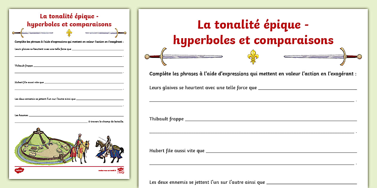 #6939534 - La tonalité épique - hyperboles et comparaisons