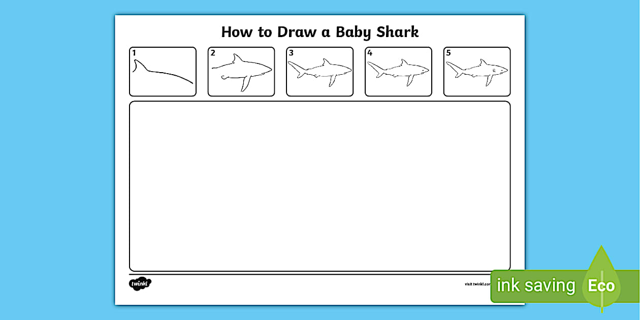 How to Draw Baby Shark (Teacher-Made) - Twinkl