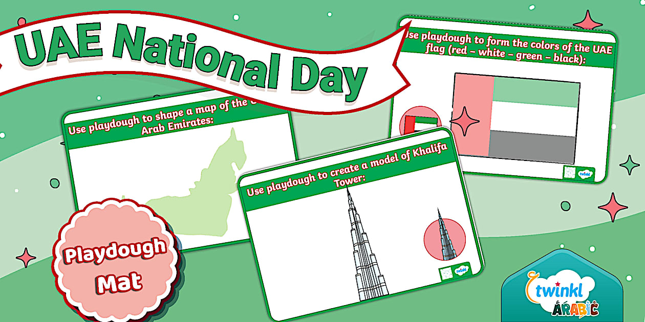 Playdough Mat UAE National Day