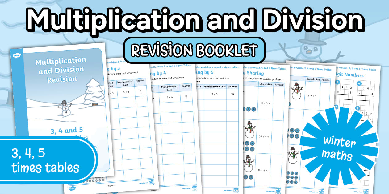 Multiplication and Division by 3, 4 and 5 Activity Booklet