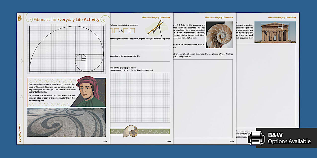 Fibonacci in Everyday Life Activity (teacher made) - Twinkl