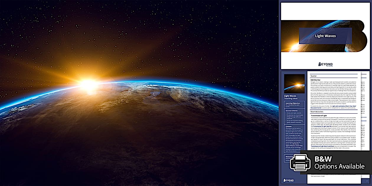 Light Waves Lesson Pack | KS3 Waves | Beyond Science