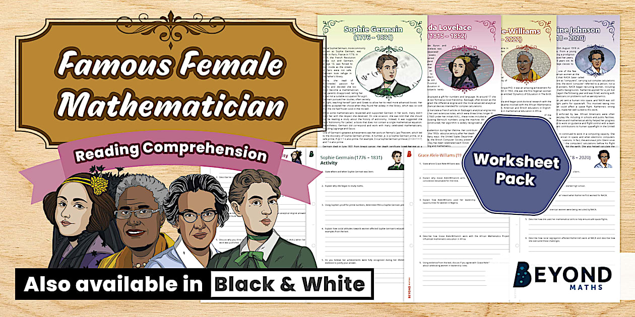 Female Mathematician Comprehension Pack