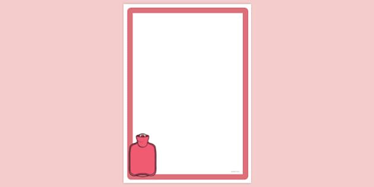 Simple Blank Hot Water Bottle Page Border | Twinkl - Twinkl