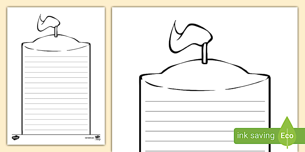 Candle Writing Templates (teacher made) - Twinkl
