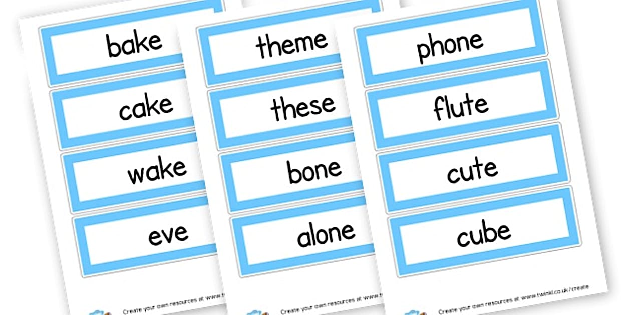 Split Digraph Words Flashcards (teacher made) - Twinkl