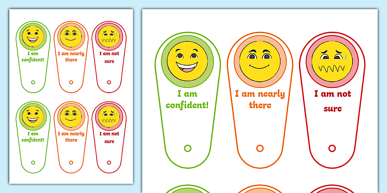 Communication Fans for Self-Assessment (teacher made)