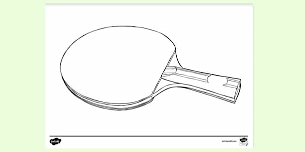 Table Tennis Paddle Colouring Sheet (teacher made) - Twinkl