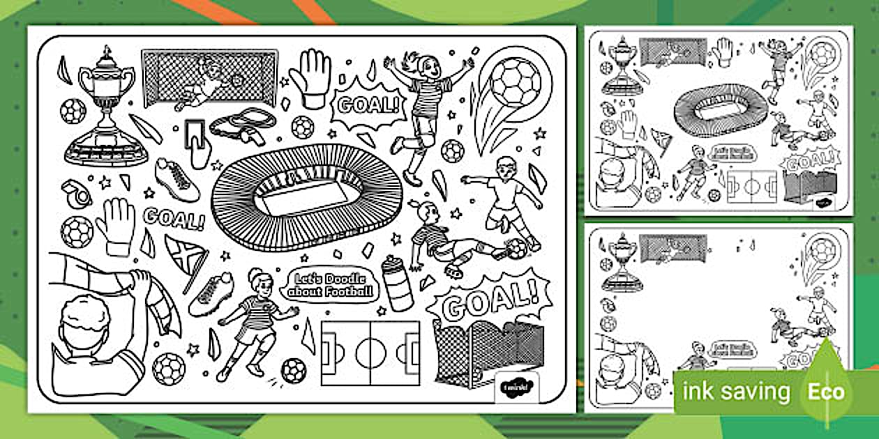 Let's Doodle About Scottish Football Colouring Pages