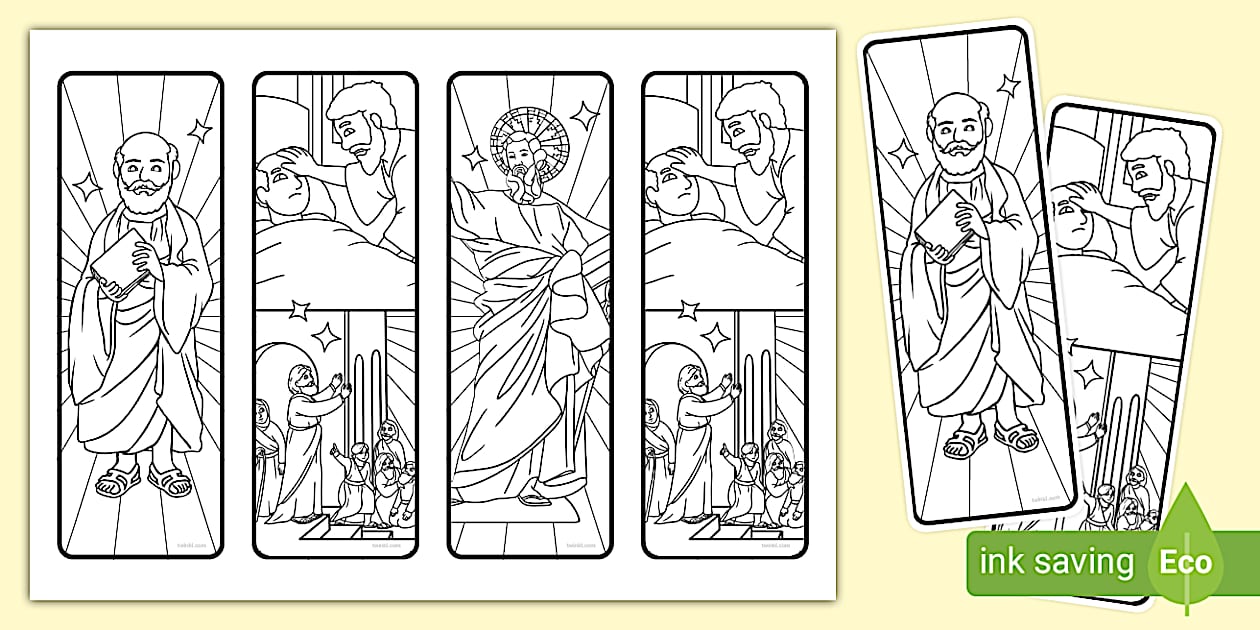 Saint Paul Colouring Bookmarks (teacher made) - Twinkl