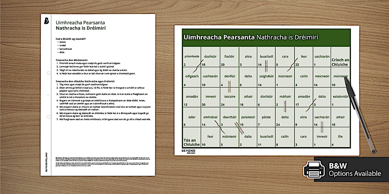 Uimhreacha Pearsanta (Nathracha is Dréimirí) - Twinkl