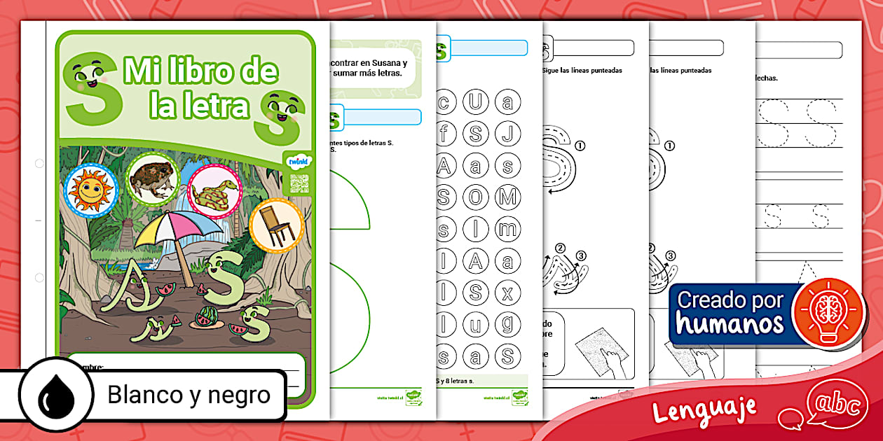 Cuadernillo | Mi libro | letra S (teacher made) - Twinkl