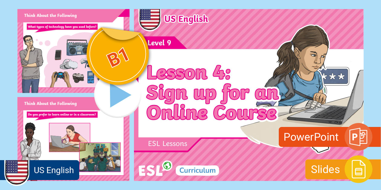 ESL Curriculum Level 9, Lesson 4 on Twinkl