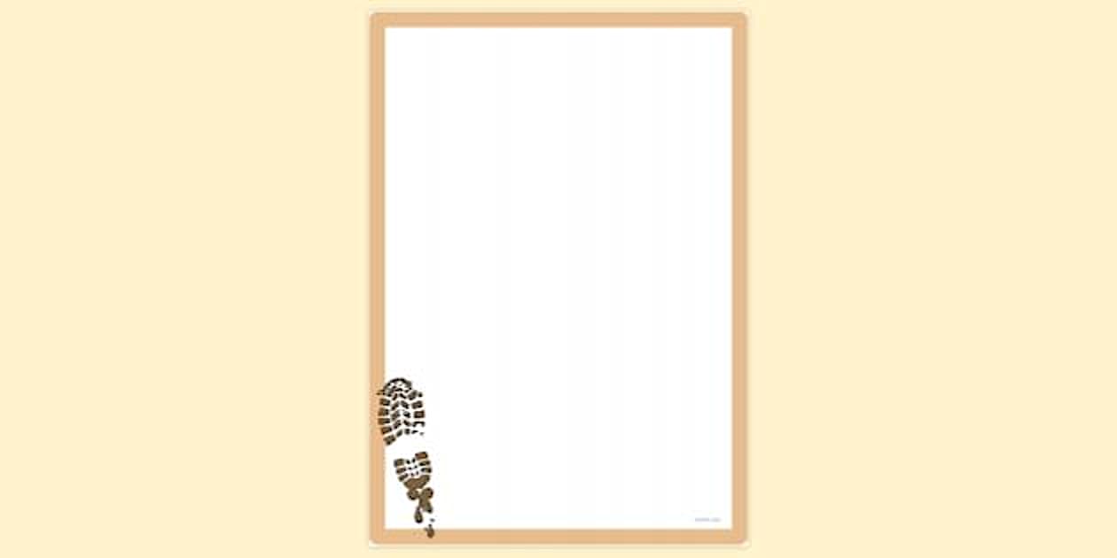Simple Blank Muddy Welly Print Page Border | Twinkl - Twinkl