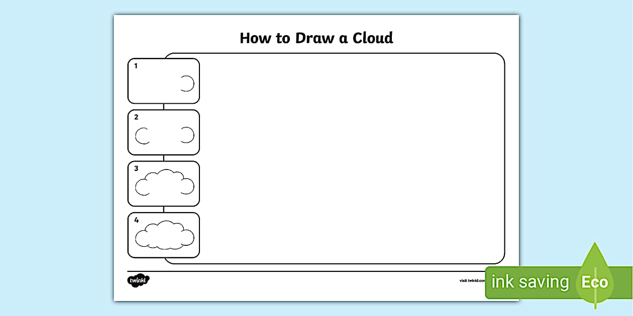How to Draw a Cloud (teacher made) - Twinkl