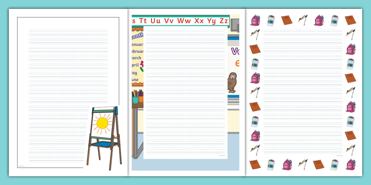 Back to School Handwriting Page Border Pack KS1 - Twinkl