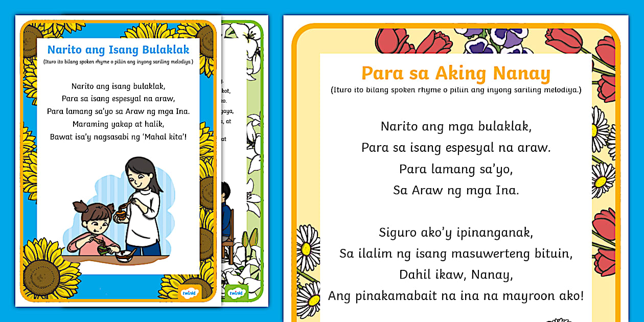 Pack ng mga Kanta at Tula para sa Araw ng mga Ina - Twinkl