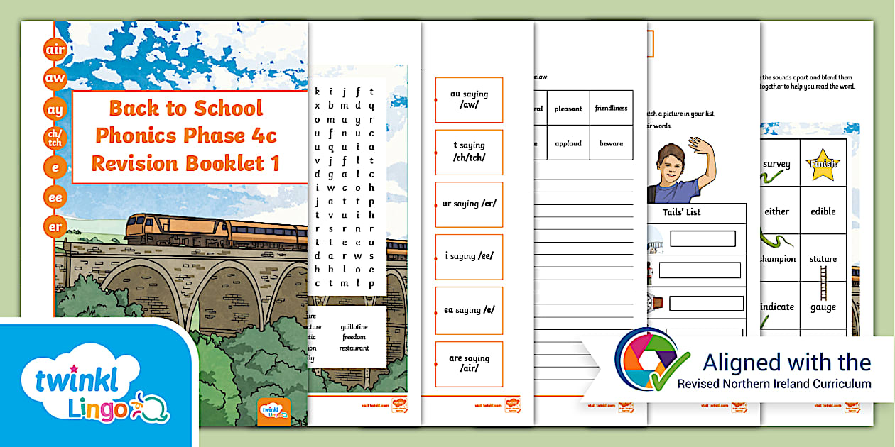 Back to School Phonics Phase 4c Revision Booklet 1 - Twinkl