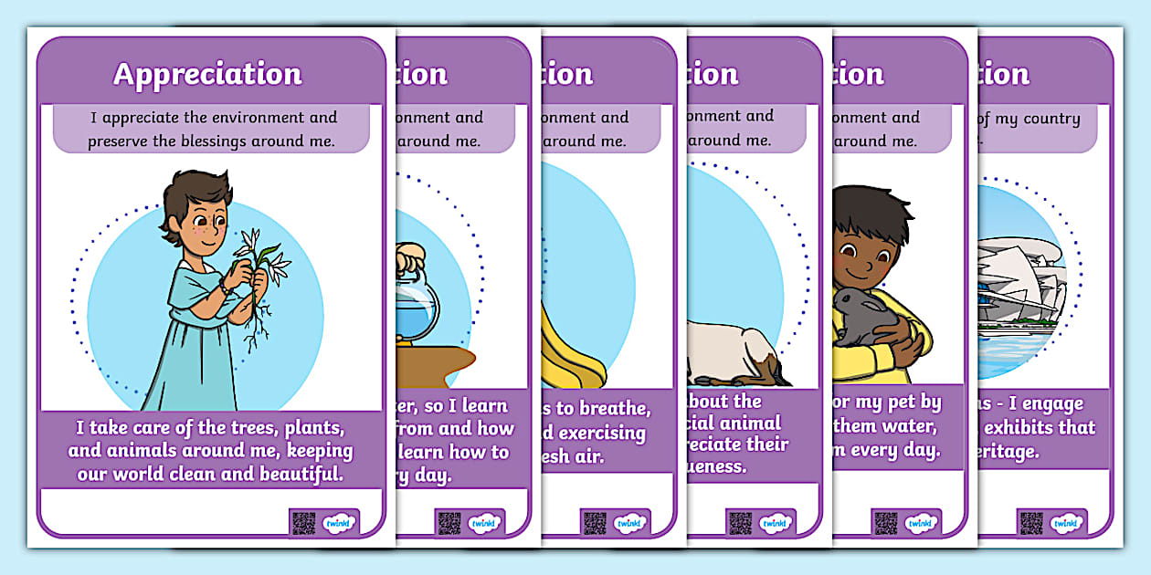 Values Display Posters - Appreciation (teacher made)