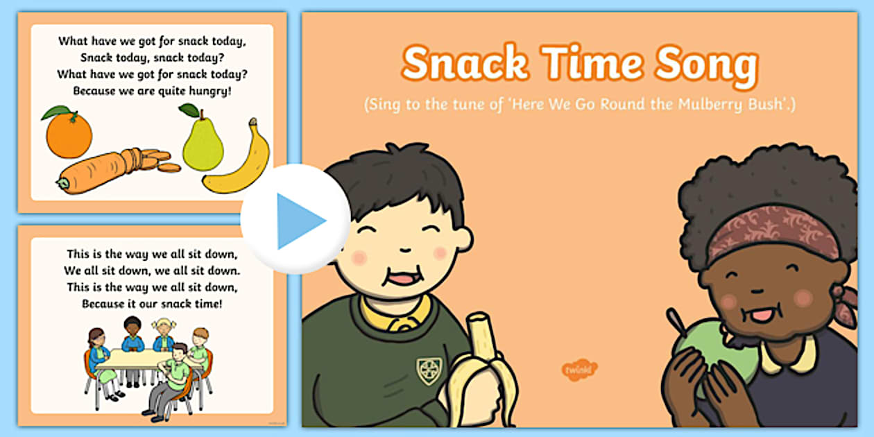 Snack Time Song PowerPoint (teacher made) - Twinkl