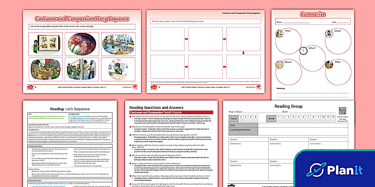 Year 4 Costumes and Compassion Reading Lesson 3 - Twinkl