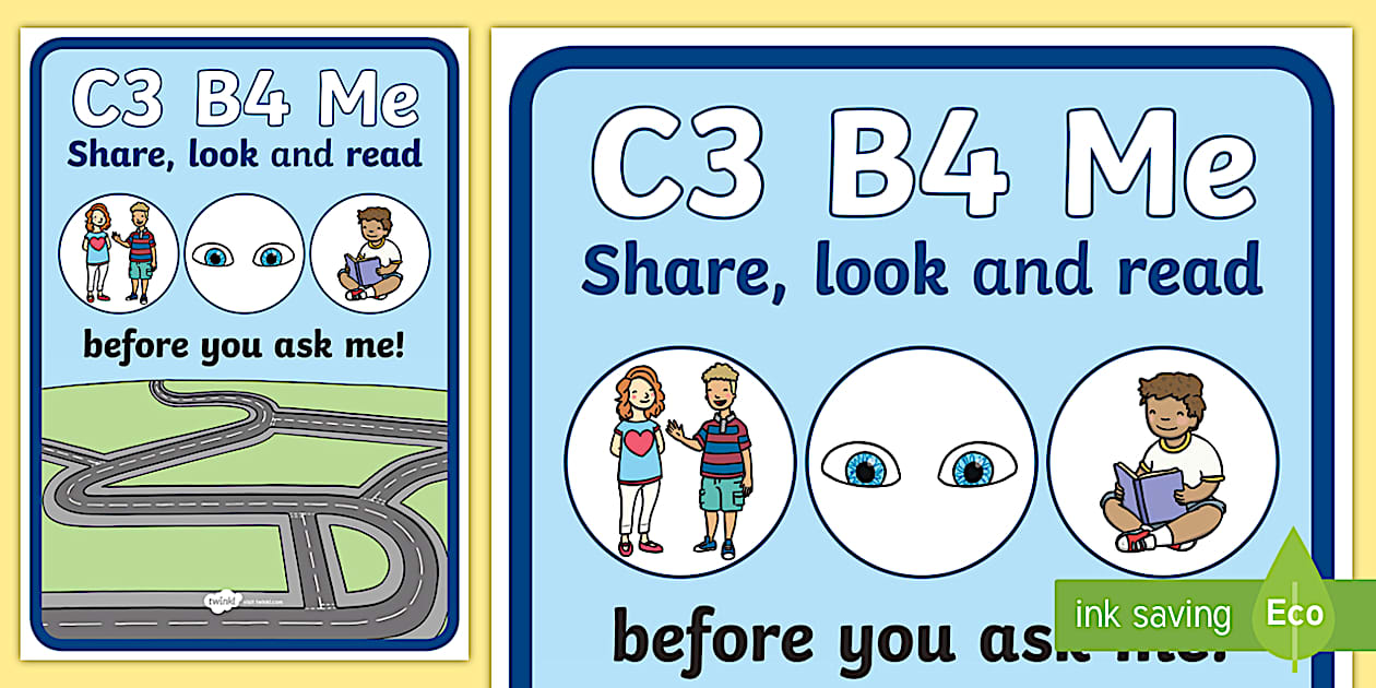 Editable C3B4ME Display Poster (teacher made) - Twinkl