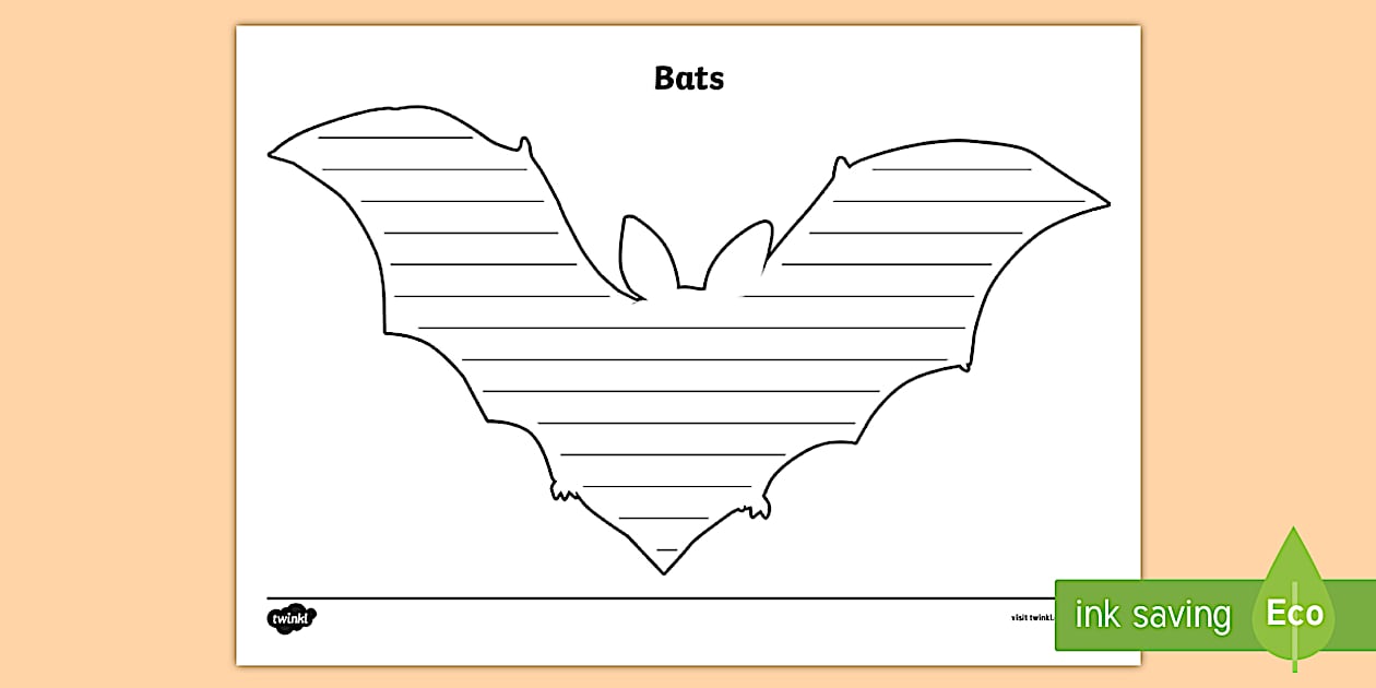 Bat Writing Frame Template | Twinkl Learning Resources