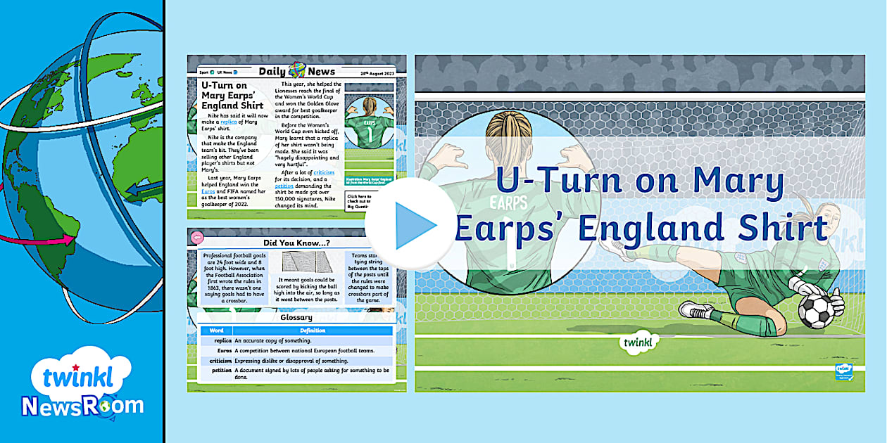 Mary Earps’ England Shirt | Twinkl Resources - Twinkl