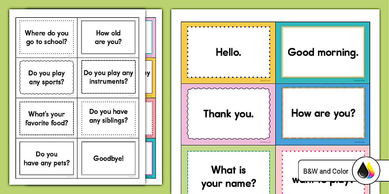 Conversation Cards (teacher made) - Twinkl