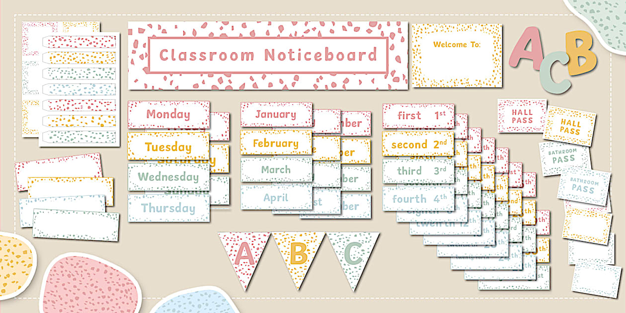 Classroom Display Pack | Back To School | Pastel Theme