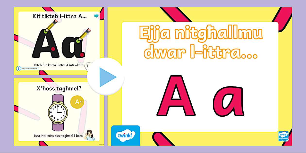 Preżentazzjoni: Ejja Nitgħallmu Dwar l-Ittra A - Twinkl
