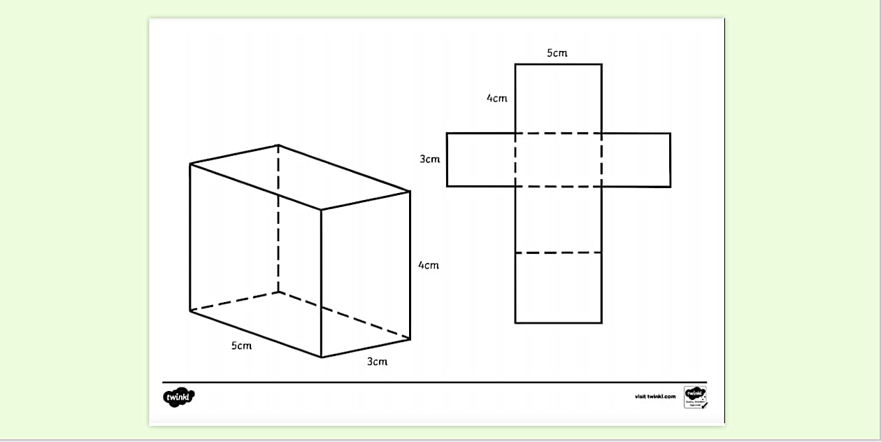 Surface Area Colouring Sheet (Teacher-Made) - Twinkl
