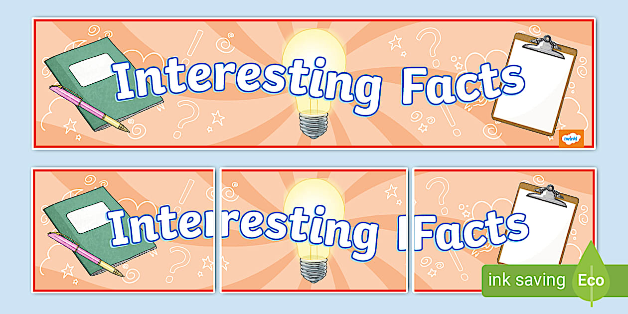 Interesting Facts Display Banner, Interesting Facts
