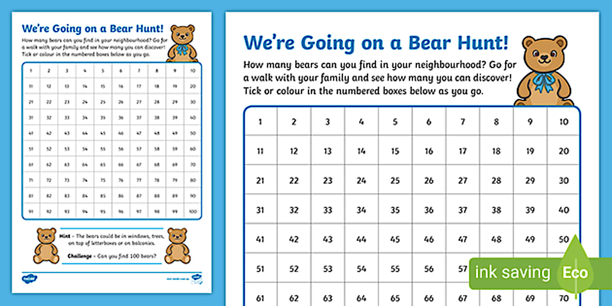 Neighbourhood Bear Hunt Worksheet (Teacher-Made) - Twinkl