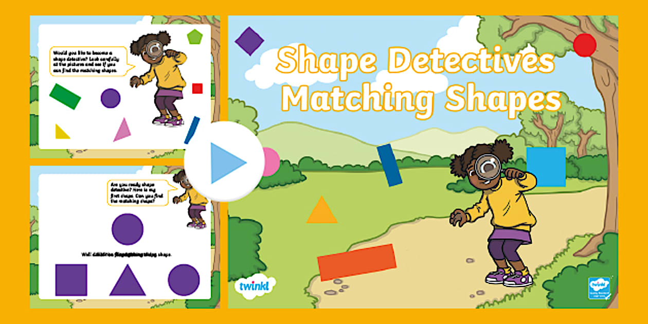 👉 Shape Detectives Matching Shapes PowerPoint - Twinkl