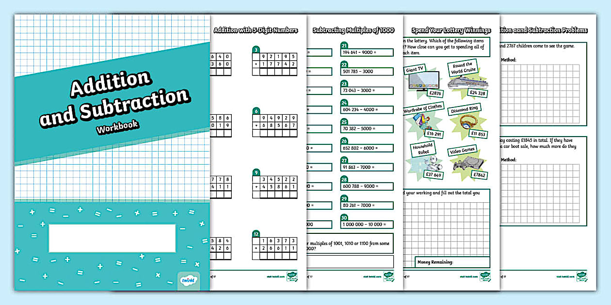 Year 5 Maths Addition and Subtraction Activity Booklet - Year 5 Maths ...