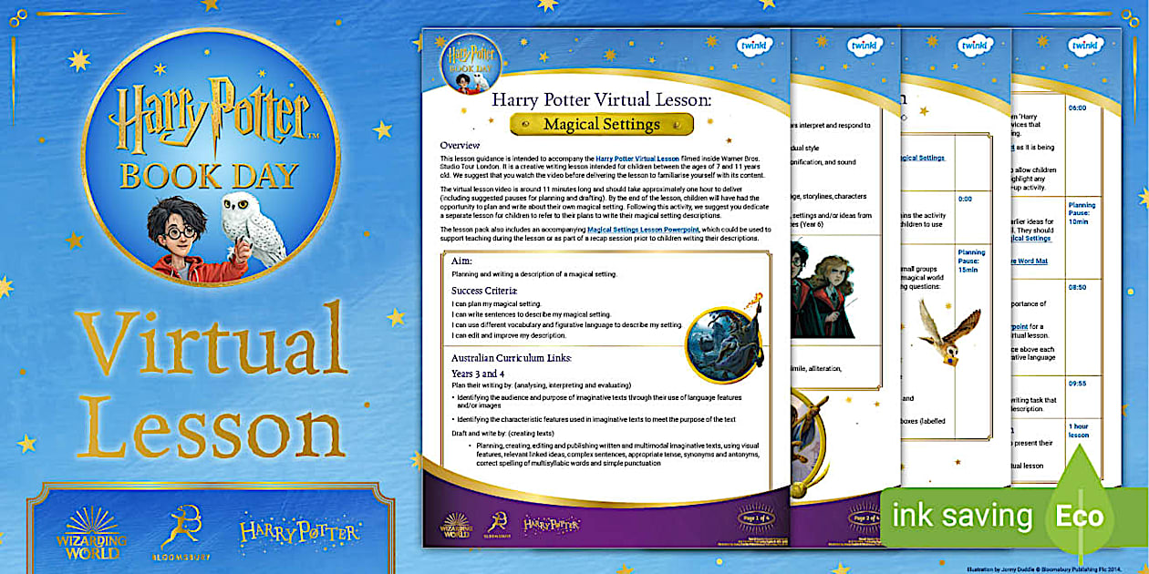 Harry Potter Virtual Lesson: Magical Settings Lesson Guide