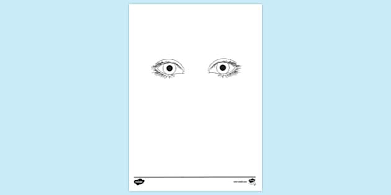 Eyes Colouring Sheet - Colouring Page of Eyes (teacher made)