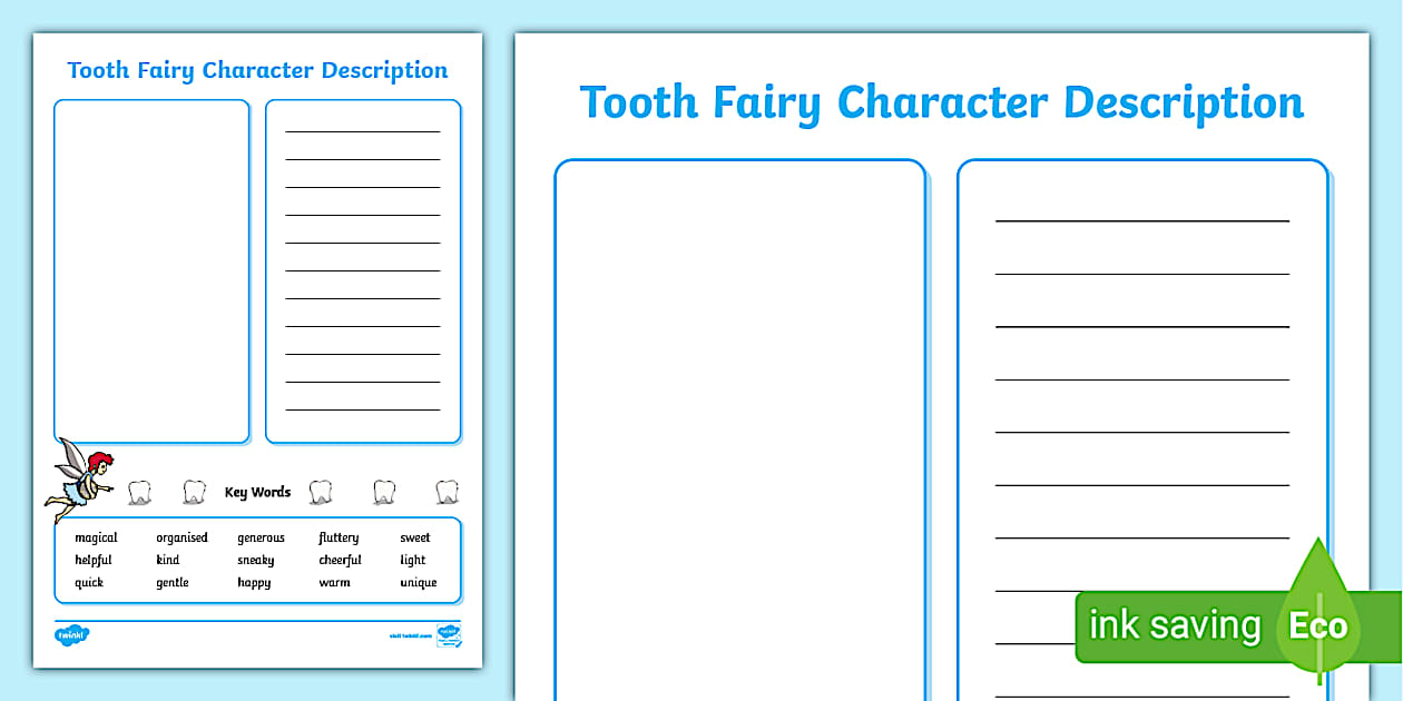 Tooth Fairy Character Description,tear thief (teacher made)