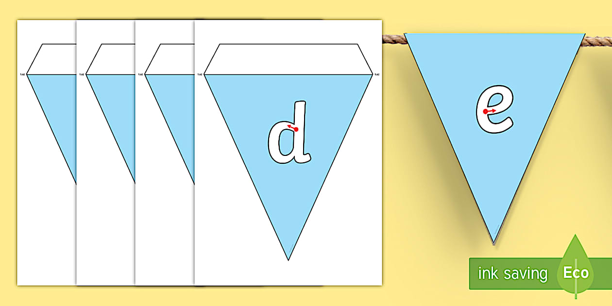 A-Z and Diagraphs Letter Formation Display Bunting