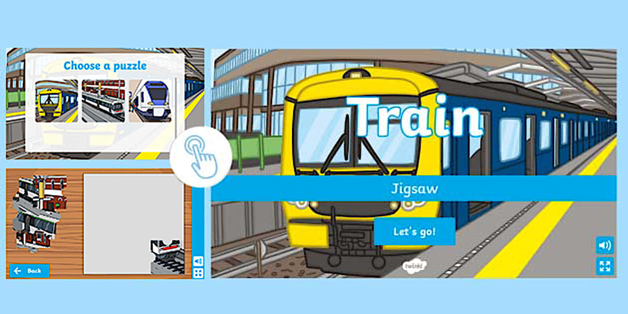 Train Interactive Jigsaw (teacher made) - Twinkl