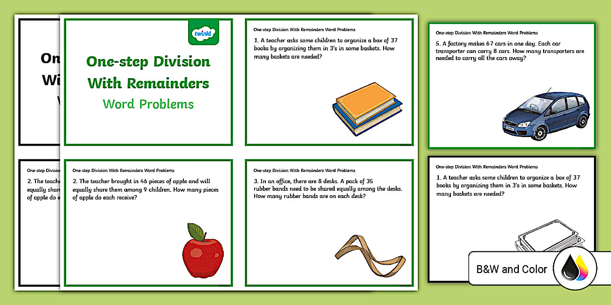 Division Word Problems Grade 4 With Remainders | Twinkl Math