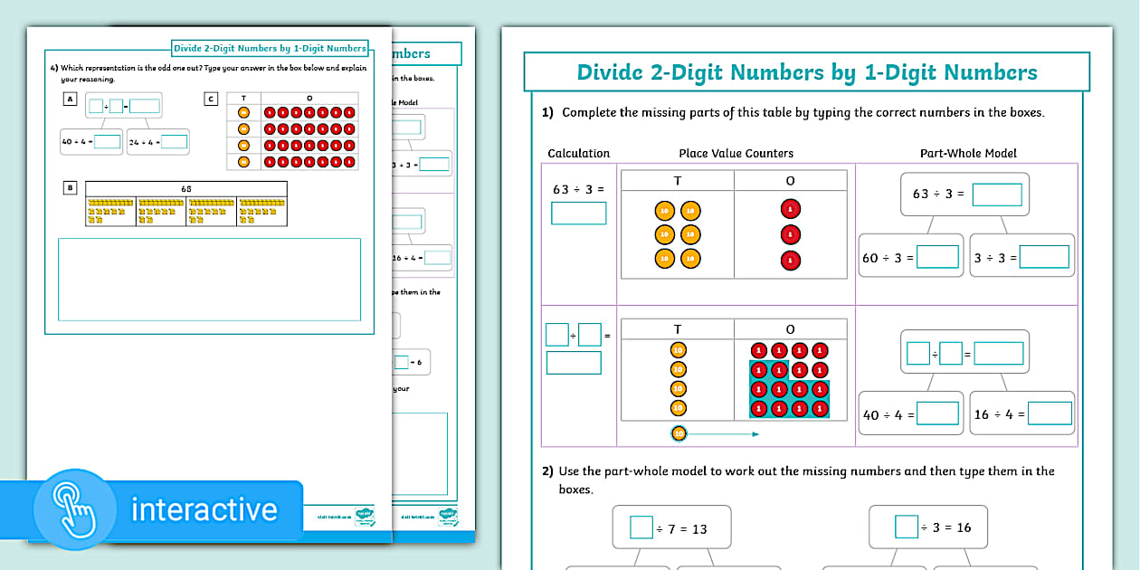 👉 Interactive PDF Y4 WRM Sp 1: Divide 2 digits by 1 digit (1)