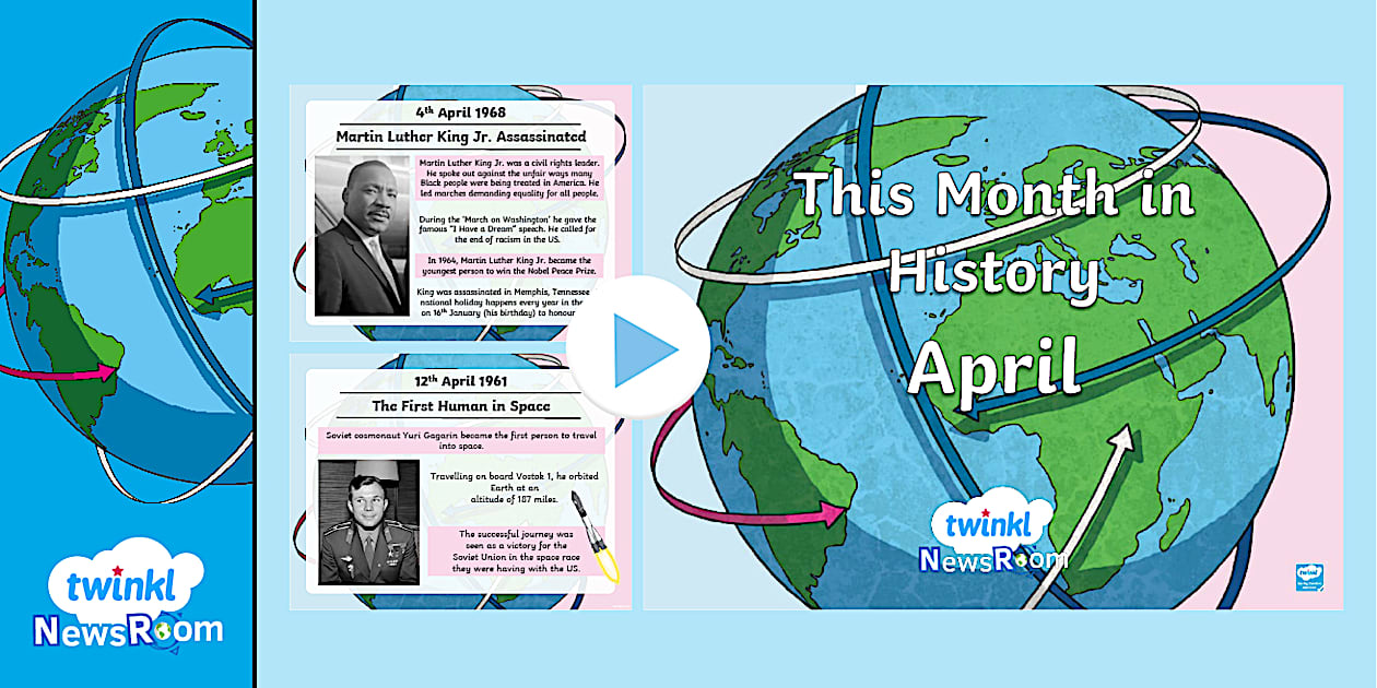 This Month in History: April (teacher made) - Twinkl