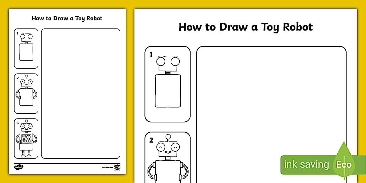 How to Draw a Toy Robot | Twinkl How to Draw a Robot Task