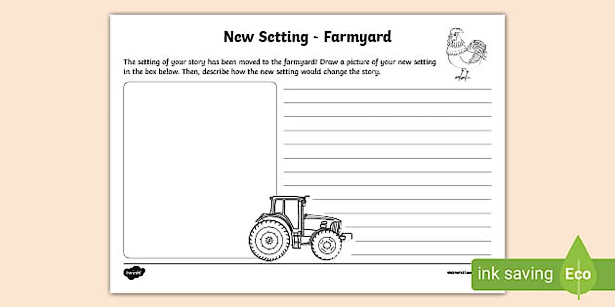 Cursive New Setting Farm Yard Comprehension Worksheet