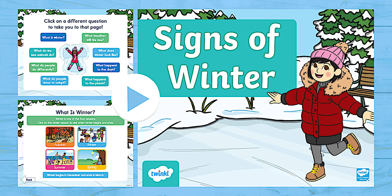 Signs of Winter PowerPoint (teacher made) - Twinkl