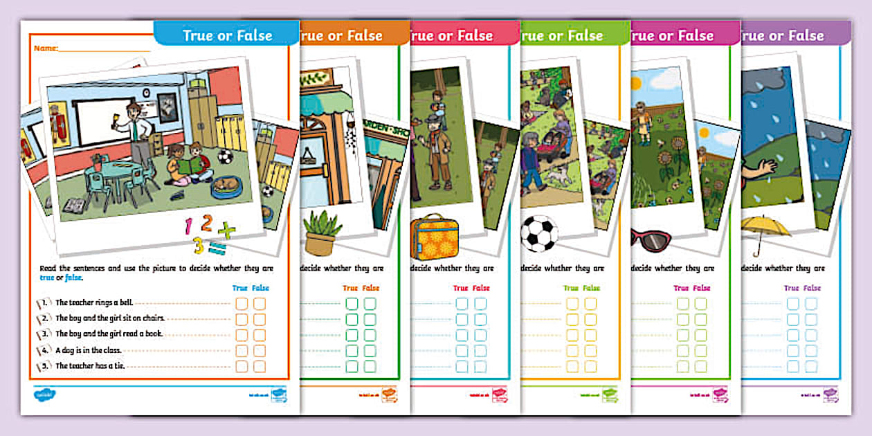 True or False Reading Worksheets (teacher made) - Twinkl